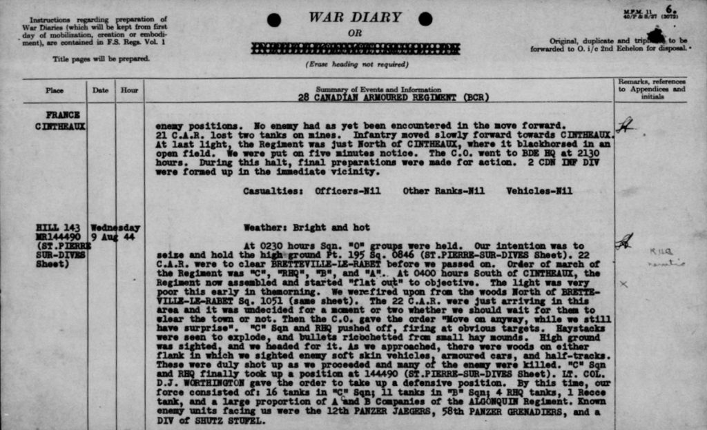 Building a Soldier's Story Using War Diaries | WARTIMES.ca